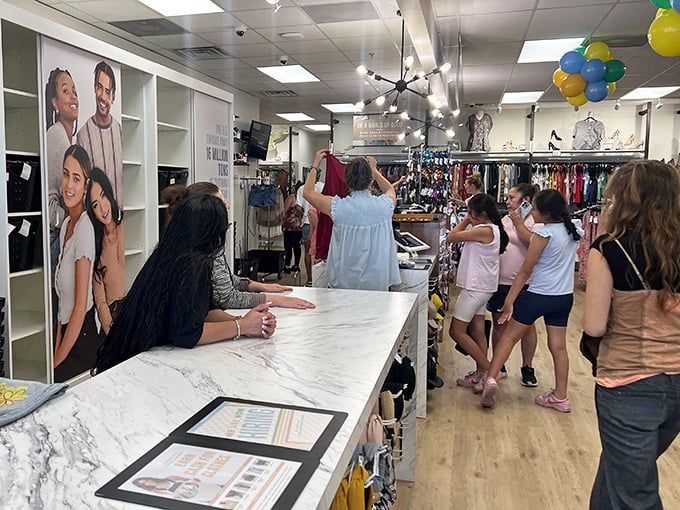 Inside this bustling fashion exchange, shoppers hunt for designer deals while staff curate the next great find.