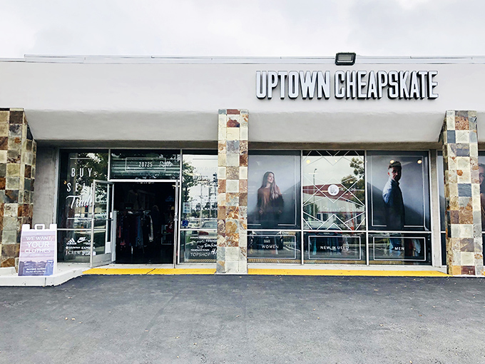 Window shopping at Uptown Cheapskate reveals curated fashion that makes you wonder why anyone pays full retail anymore.