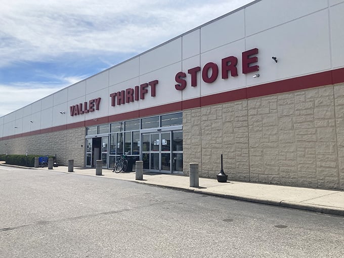 Spacious and inviting, Valley Thrift stands ready for bargain hunters. The thrill of the find awaits inside!
