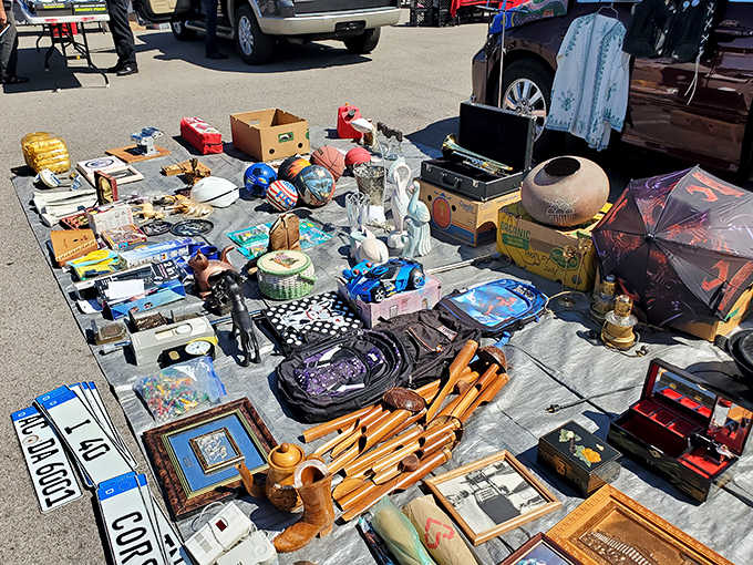 One person's castoffs become another's treasures. This blanket of possibilities might hold your next conversation piece!