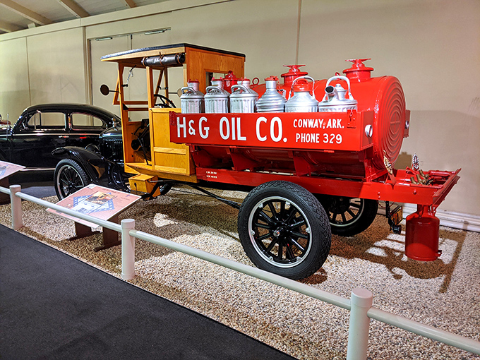 This vibrant H&G Oil Co. truck from Conway looks ready to make deliveries, reminding us of an era when service came with a smile and probably a lengthy conversation.