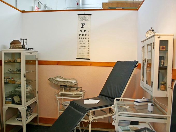 This recreated 1930s doctor's office might make you grateful for modern medicine. That examination table has seen things we can only imagine!