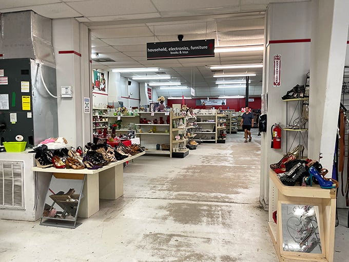 Step inside and the adventure begins&mdash;shoes and housewares beckon like the opening scene of a bargain hunter's version of "Indiana Jones."