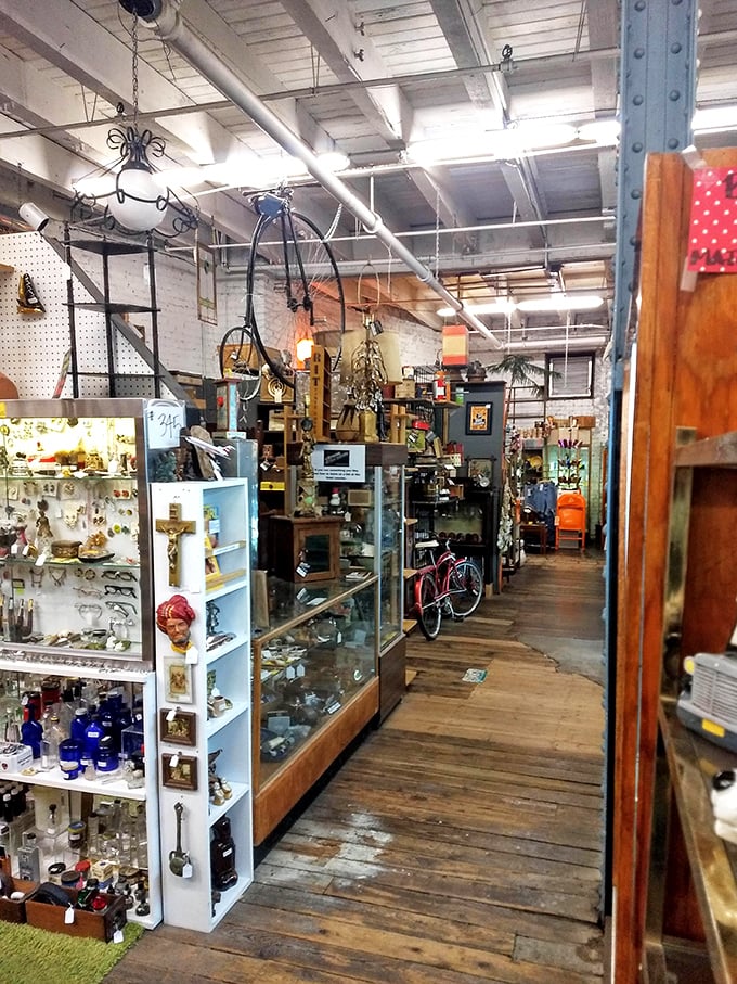 Every aisle offers a different decade. That penny-farthing bicycle hanging from the ceiling? Just casual decor in this wonderland of yesteryear. 