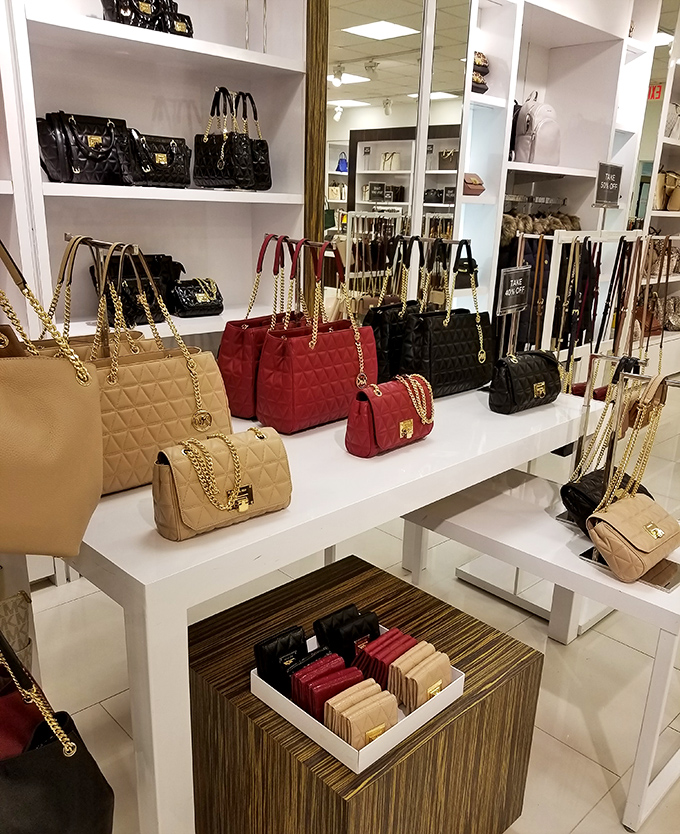 Designer handbags arranged like museum pieces, except here you can actually touch them &ndash; and maybe even take one home without selling your car.