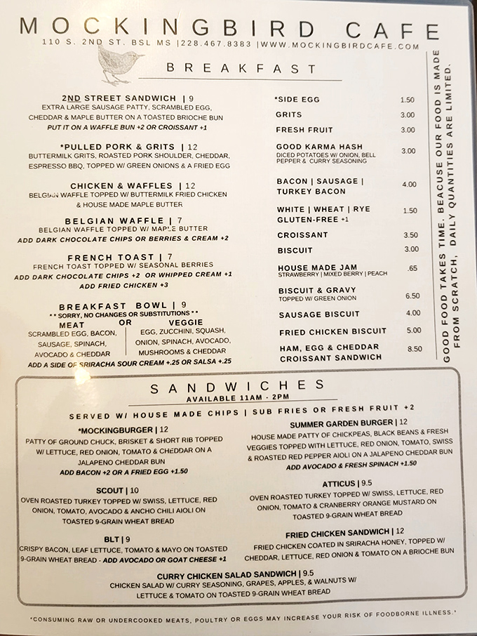 The menu reads like a love letter to comfort food, with each description promising a dish worth crossing county lines for.