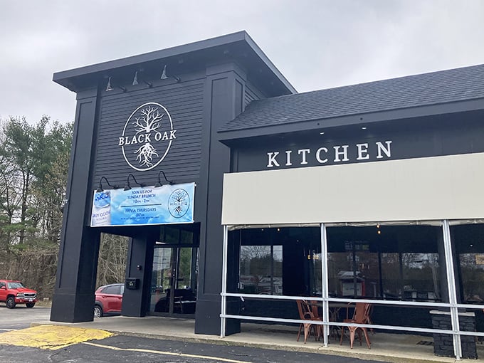 Black Oak Kitchen's sleek exterior promises what every great restaurant delivers: a memorable escape from your own cooking.