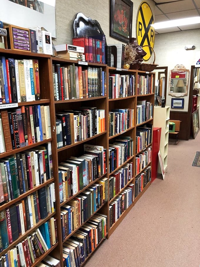 Bibliophiles beware: you might need to rent a U-Haul after browsing these shelves of literary treasures.
