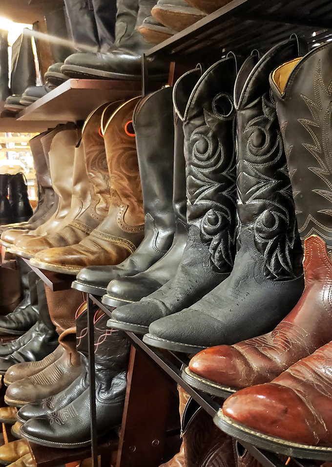 These boots weren't made just for walking—they've lived lives, kicked up dust on South Dakota ranches, and now wait for their next adventure.