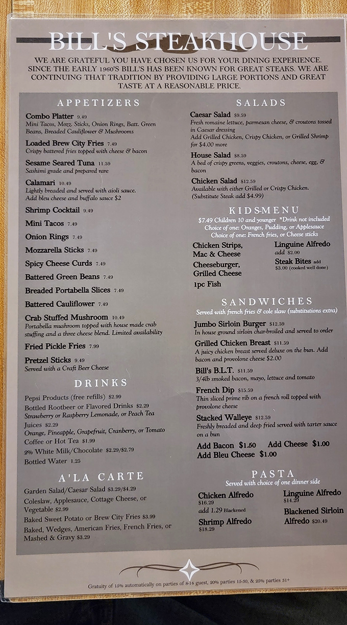 The menu tells the story: straightforward classics executed with precision. No foam, no fusion, just food that makes you happy.