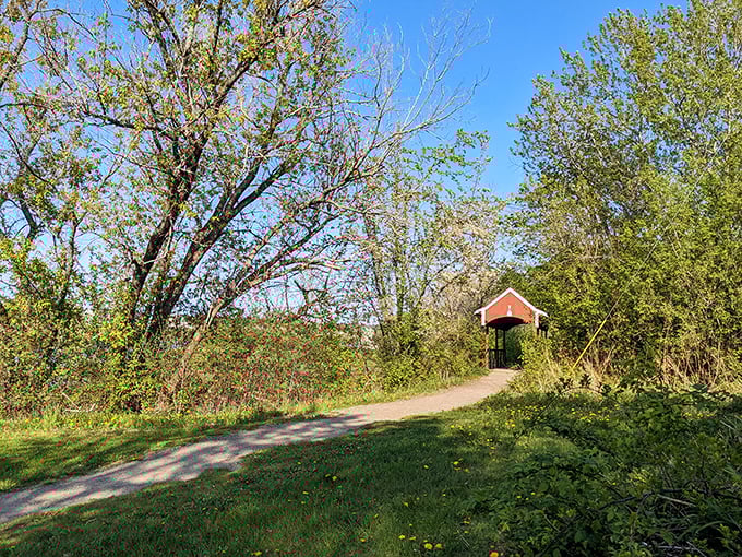 This charming covered bridge trail feels like stepping into a Robert Frost poem &ndash; minus the existential crisis, plus a whole lot of natural beauty.