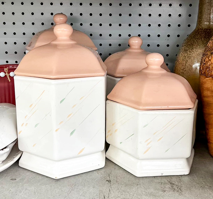 These vintage canisters aren't just kitchen storage&mdash;they're time capsules of grandma's kitchen where cookies magically appeared and troubles disappeared.
