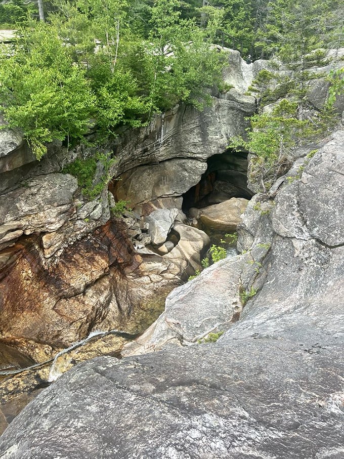 Mother Nature's architectural marvel: Moose Cave's dramatic rock formations tell a 14,000-year-old story of ice, water, and remarkable patience.