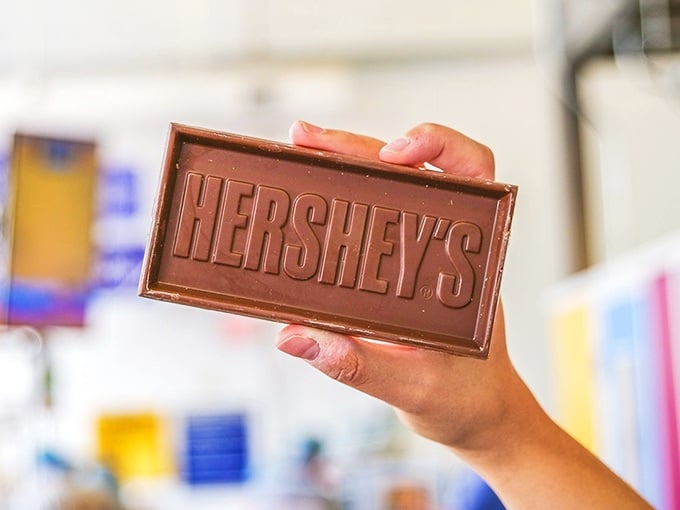 This isn't just any chocolate bar&mdash;it's the iconic Hershey's bar in its purest form, the cornerstone of American chocolate culture for generations.