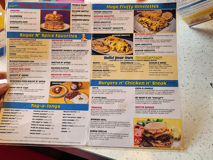 The menu reads like a love letter to comfort food&mdash;each laminated page a roadmap to breakfast nirvana.