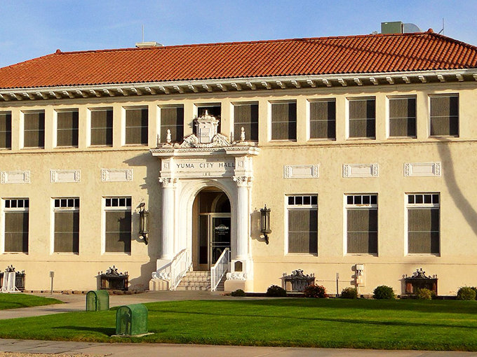 Yuma City Hall stands as a Spanish Colonial masterpiece. That red-tiled roof isn't just for looks&mdash;it's keeping government cool in more ways than one.
