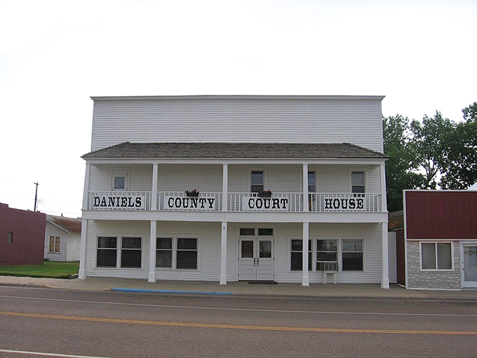 The Daniels County Courthouse isn't just a government building &ndash; it's a two-story testament to when architecture had front porches and genuine character.