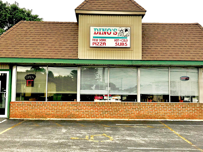 Dino's Pizza isn't trying to impress anyone with fancy architecture&mdash;they're too busy perfecting New York-style pies that speak for themselves through flavor, not flash.