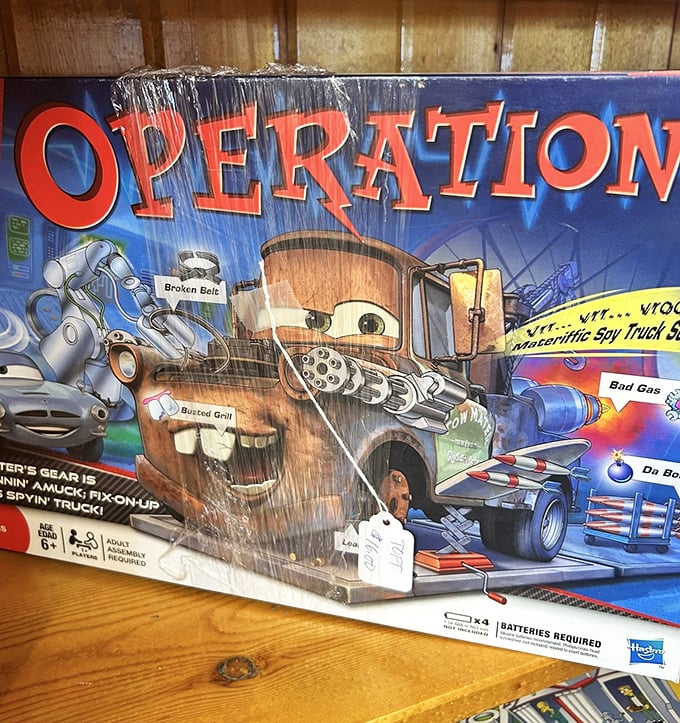 Who knew Mater needed surgery? This Cars-themed Operation game proves nostalgia comes in all forms, even for younger generations.