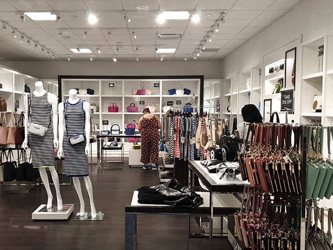 Fashion finds await in this sleek, minimalist boutique. Clean lines, classic stripes, and pops of pink create a shopping experience worth the drive.