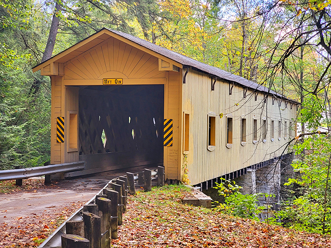Step inside this wooden time capsule where diamond windows let sunlight play geometric games across weathered floorboards.