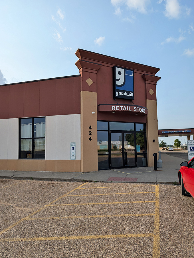 Cars from counties far and wide fill the parking lot on a typical shopping day. License plates tell the story of how far people will drive for a good bargain.
