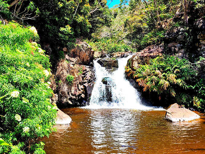 This isn't your hotel shower&mdash;it's Kokeʻe's natural refreshment station, where the water tastes like it's been filtered through paradise instead of pipes.