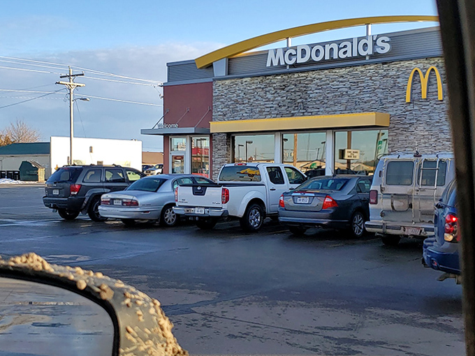 Even McDonald's in Valentine gets the memo about blending in, with its stone facade looking more ranch house than fast food franchise.