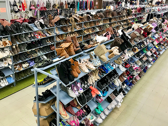 The shoe section isn't just impressive&mdash;it's a footwear metropolis where cowboy boots and designer heels live in perfect harmony, waiting for their second chance.