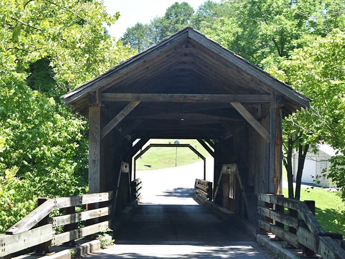 Looking through the bridge is like peering through a time portal. Half expect to see a horse-drawn carriage emerge from the other side.