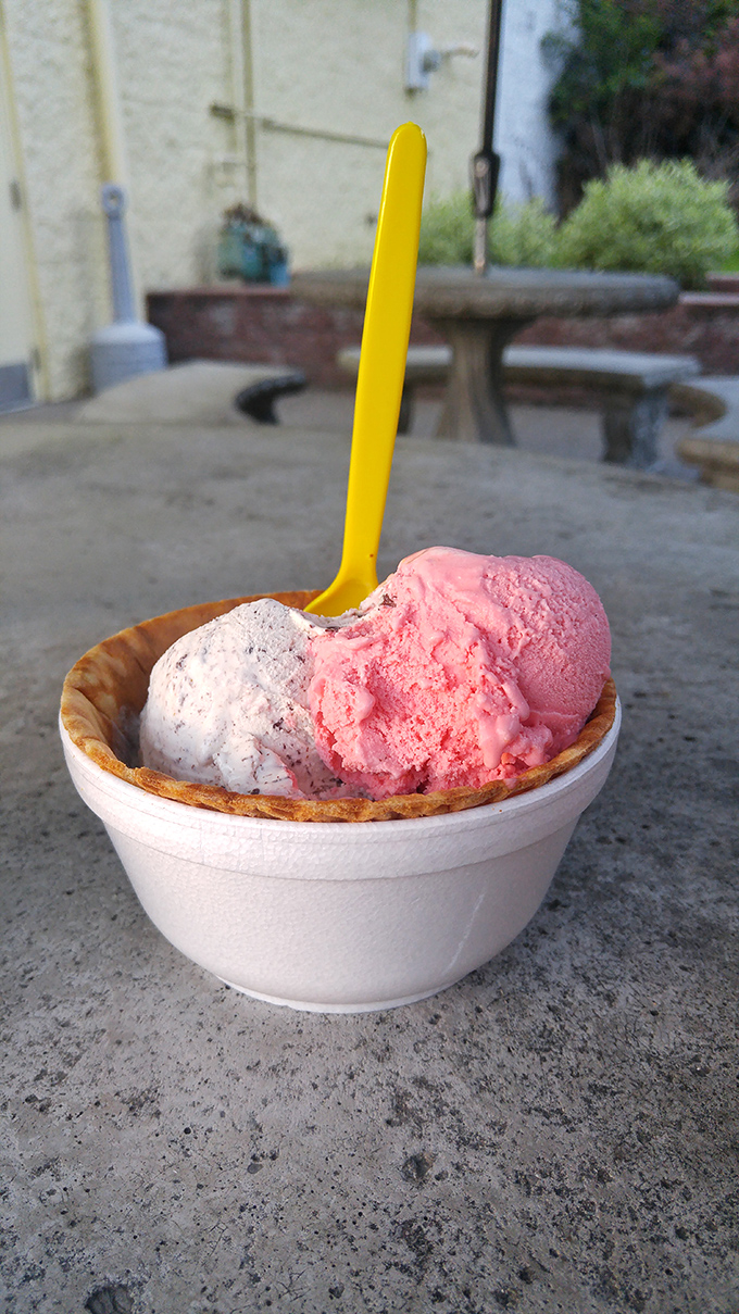 Three scoops of pure joy nestled in a waffle bowl &ndash; this is what summer tastes like.