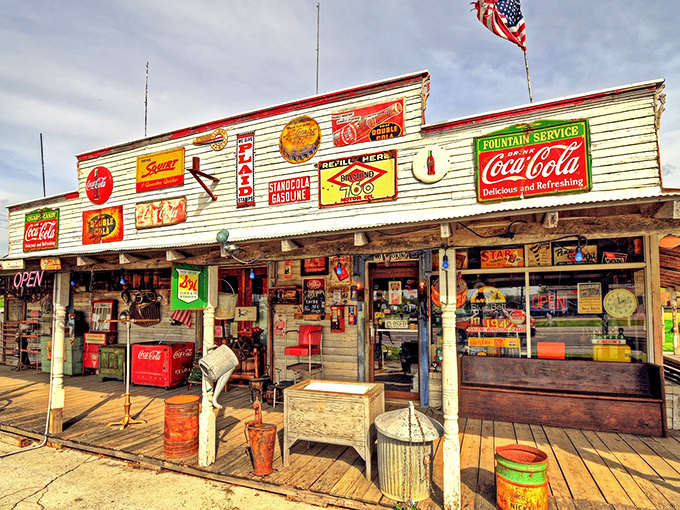 This vintage general store isn't just selling sodas and snacks&mdash;it's peddling nostalgia by the pound. Coca-Cola signs never looked so inviting.