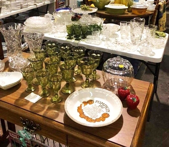 Depression glass collectors, prepare your shelves! These amber goblets have toasted countless celebrations and are ready for yours.