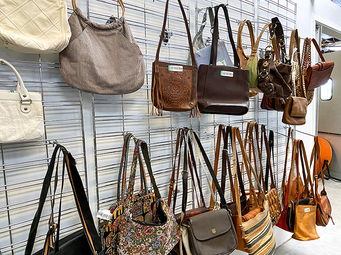 Handbag heaven! Each purse tells a story&mdash;from beach totes that have seen Kona sunsets to designer bags that once attended luaus at five-star resorts.