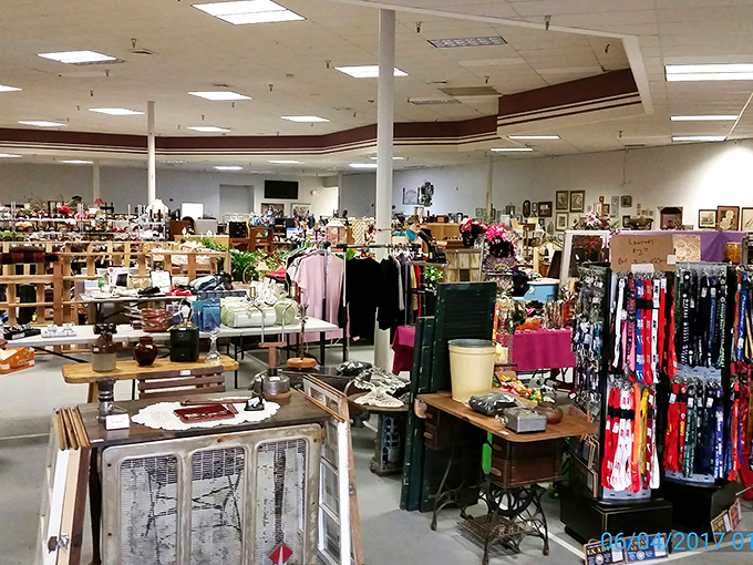 Inside, the treasure hunt begins. Aisles stretch like memory lanes, each turn promising something you didn't know you needed until this very moment.