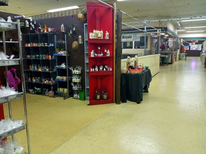 Aisles of potential discoveries stretch before you like the yellow brick road of secondhand shopping. Follow them to find your heart's desire.