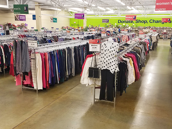 Racks upon racks of possibility&mdash;where your next favorite outfit is hiding between someone else's "what was I thinking?" purchase.