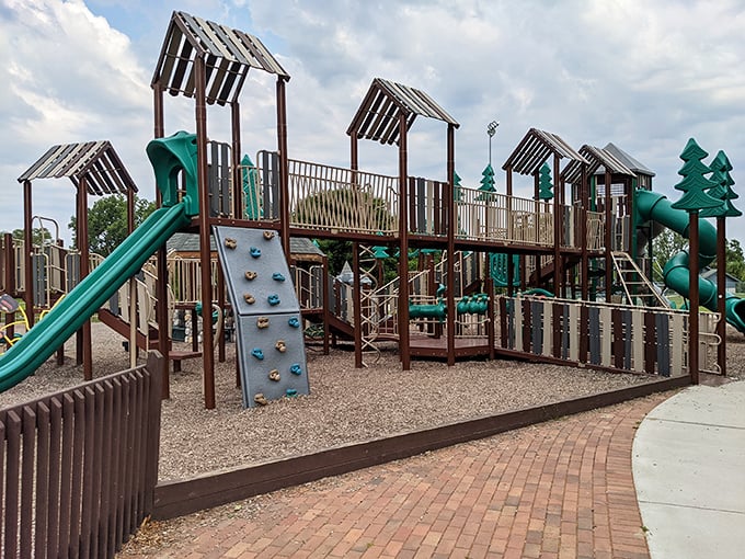Island Park's playground isn't just for the grandkids—it's where your inner child gets permission to come out and play without judgment.