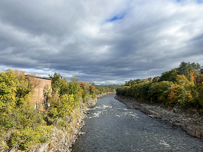 The Kennebec River carves through Skowhegan with the patience of centuries, creating a gorge that's Maine's version of the Grand Canyon&mdash;just add pine trees.