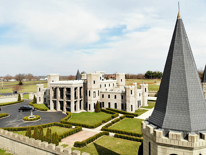 The castle's dramatic silhouette against the horizon makes even the most mundane Kentucky afternoon feel like the opening scene of Game of Thrones.