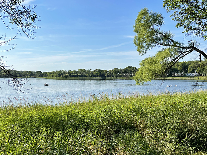 Where sky meets water in perfect harmony. Lake Herman's reflective surface works better than my meditation app for finding inner peace.