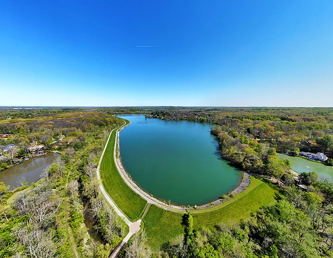 Lake Medina's pristine waters reflect Ohio's big blue skies, offering a serene escape just minutes from downtown. Nature and civilization in perfect harmony.