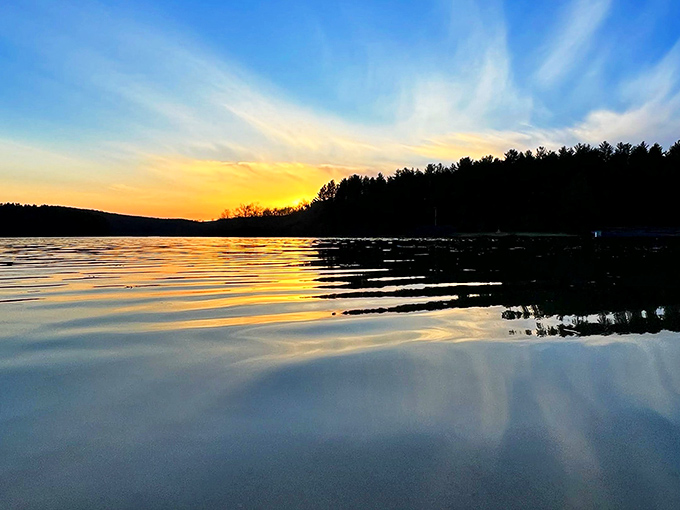 Sunset magic hour at its finest. The sky puts on a daily light show that makes even the most dedicated smartphone addicts pocket their devices in awe.