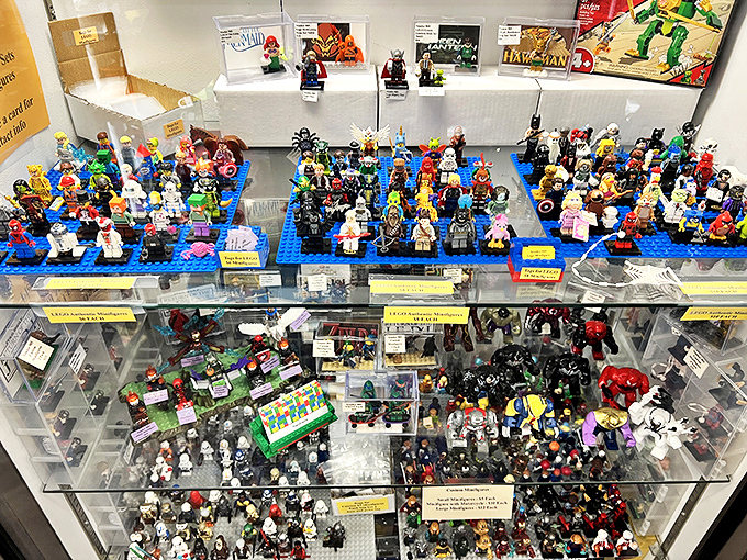 LEGO minifigures stand at attention like tiny plastic soldiers, ready to trigger serious nostalgia attacks.