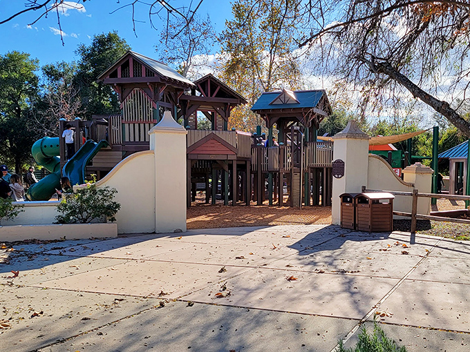 Libbey Park's wooden playground castle proves that even in the age of iPads, kids still dream of conquering fortresses and ruling imaginary kingdoms.