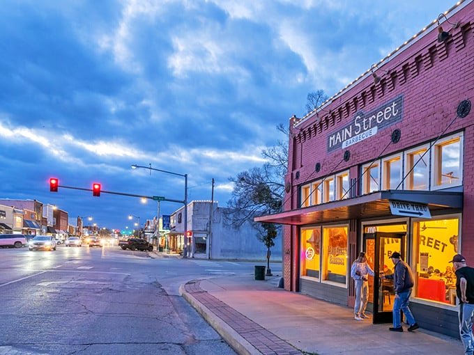 Main Street comes alive at dusk, when the historic buildings glow with possibility and small-town magic fills the air.