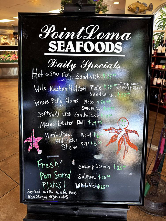 The daily specials board &ndash; where decisions get harder than choosing which grandchild gets the last cookie.