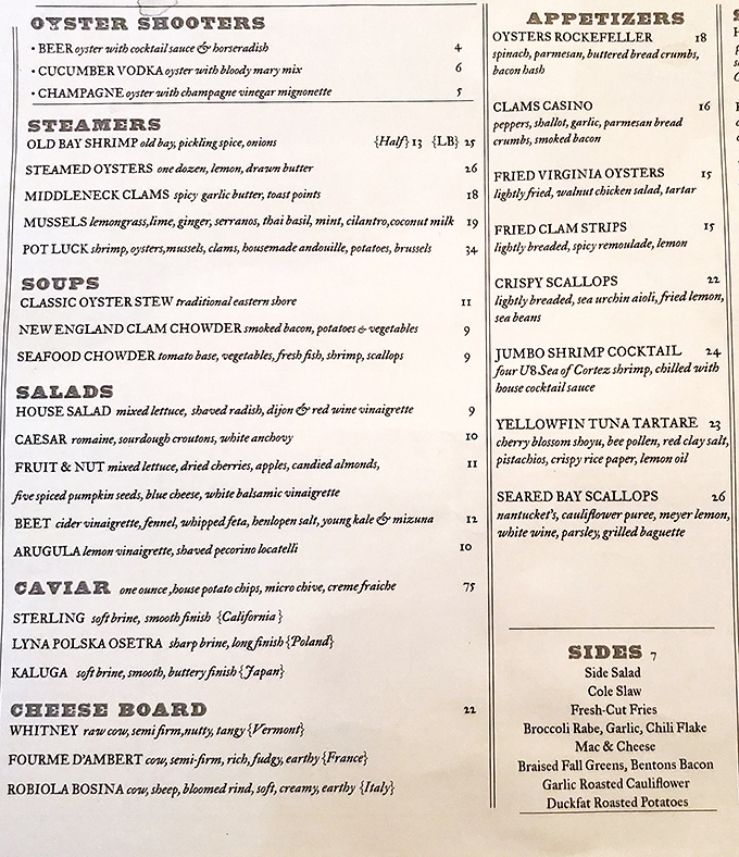 The menu reads like poetry for seafood lovers &ndash; each carefully curated offering tells a story of the Atlantic's bounty waiting to be discovered.