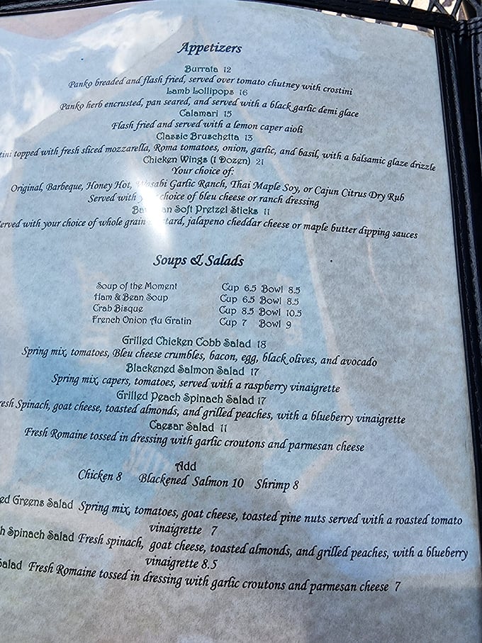 A menu that reads like poetry to hungry souls. Each description promises a culinary adventure worth the drive from anywhere in Pennsylvania.