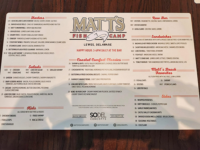 Menu indecision has never felt so delightful. Each option at Matt's Fish Camp reads like a love poem to coastal cuisine.